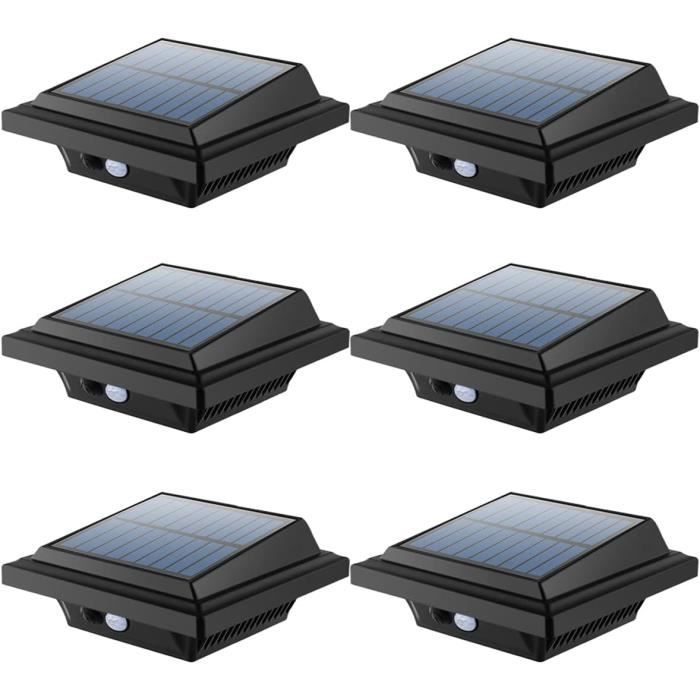 Gouttière Solaire Avec Détecteur De Mouvement 40 Led | Lampes Solaires Pour Extérieur | Noir ...