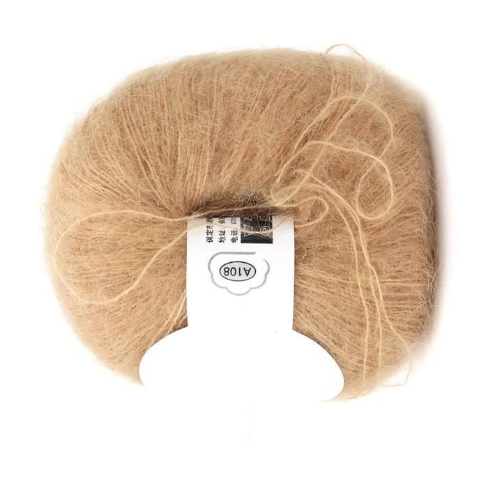 Tbest Mohair chaud d'Angola Tricot de Fil Long en Laine Mohair Doux d ...