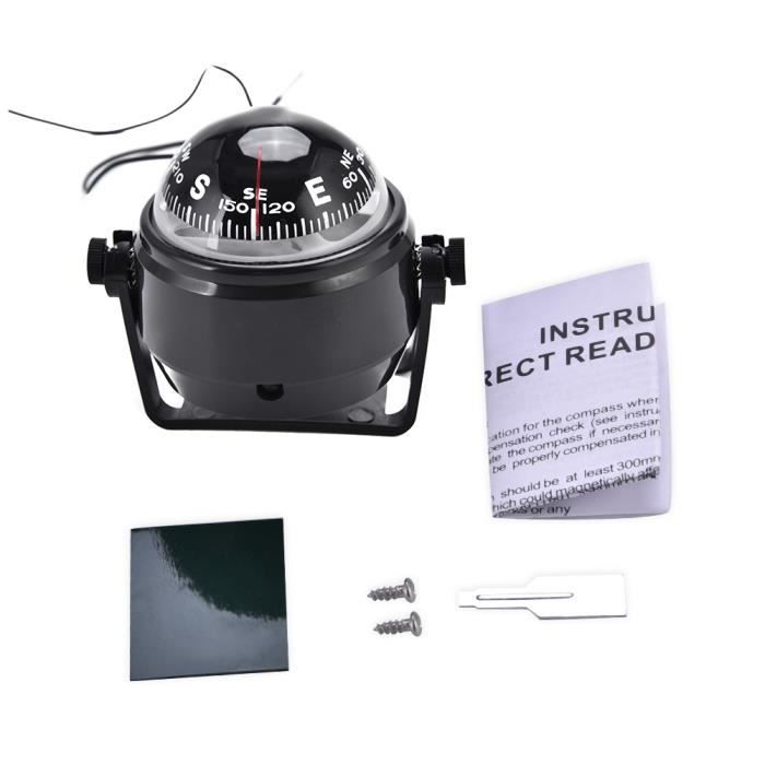 Boussole Voyager étanche, Boussole Réglable LED pour Bateau pour ...