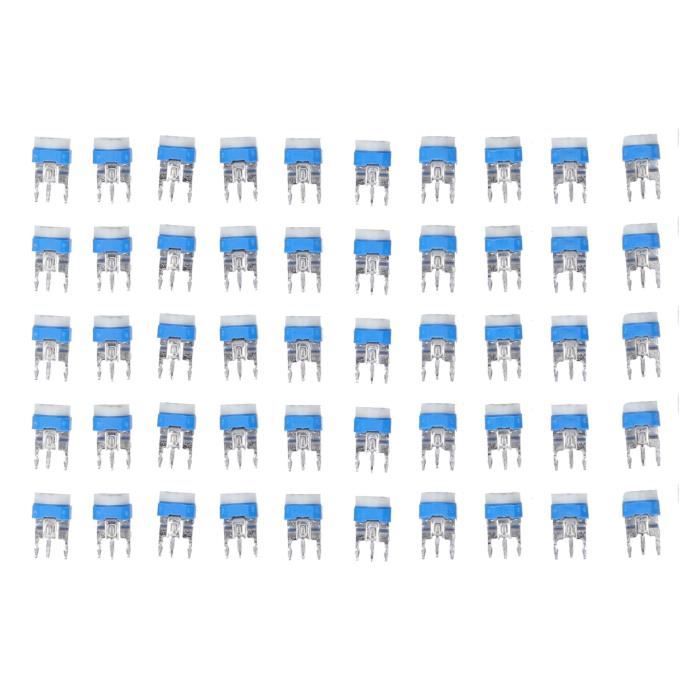 Résistance variable - VBESTLIFE - Lot de 100 - 10 valeurs de 500R à 1M ...