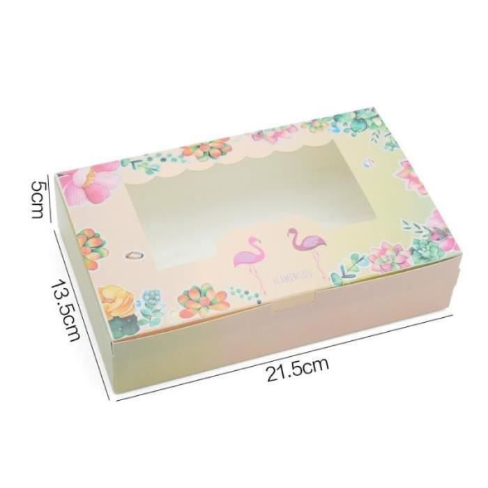 Flamingo L -Boîtes en papier Kraft pour emballage cupcakes boîte cadeau ...
