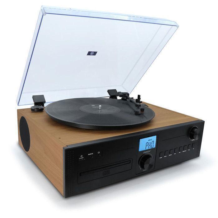 Mooov 477365 Micro-chaîne HiFi, Lecteur CD Radio, Platine Vinyle 33, 45 ...