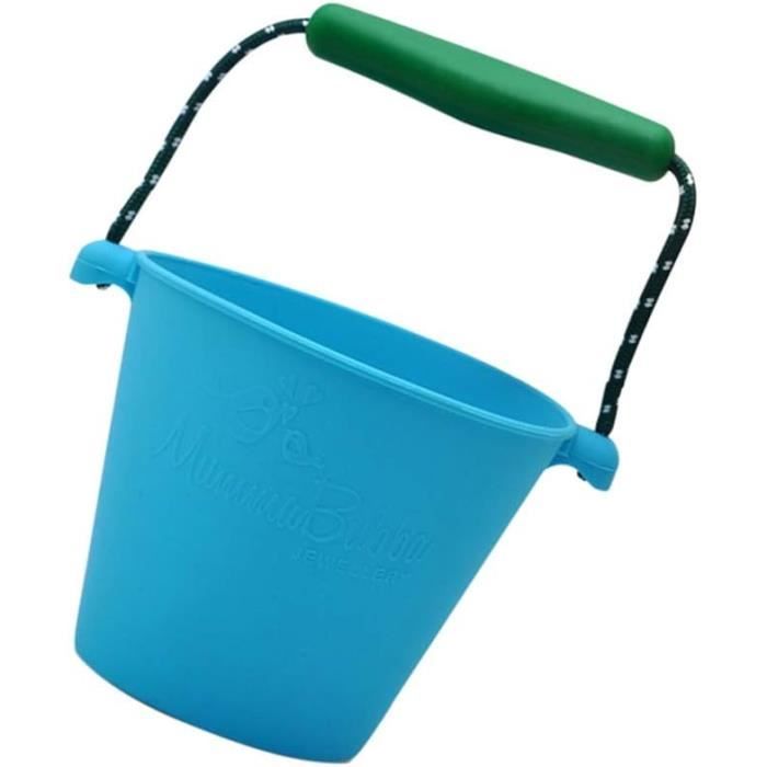 1 Seau De Plage Pliable En Silicone Pour Enfants - Avec Poignée Bleue ...