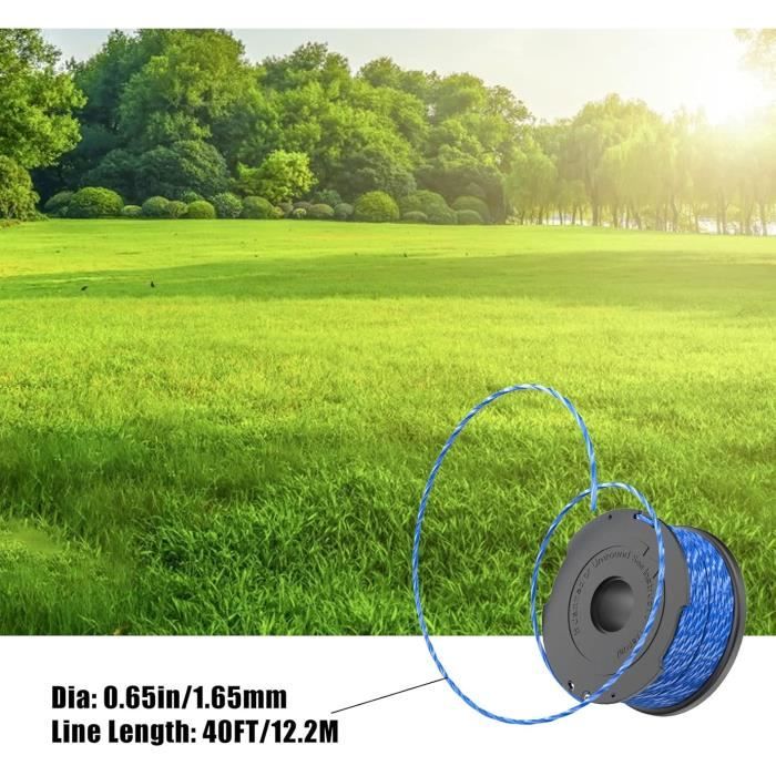 Lot de 4 bobines de fil pour débroussailleuse Black and Decker A6441, 1 ...