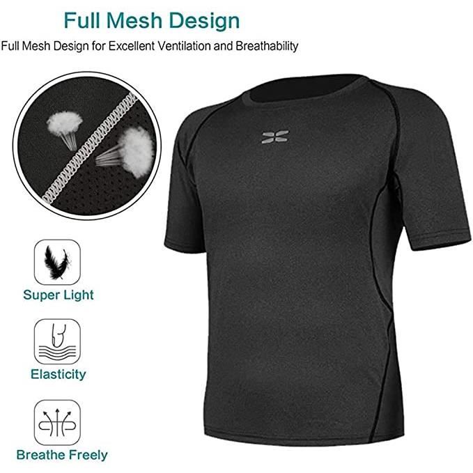 Ensemble Compression Tenue Sport Homme Fitness Vetement Running Shirt ...