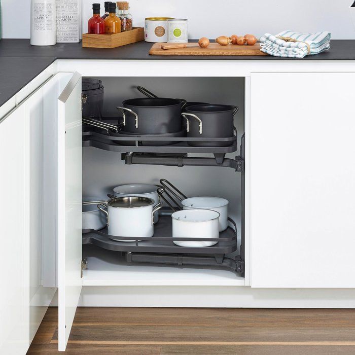Kesseböhmer LeMans II anthracite droite pivotant Armoire d‘Angle ...