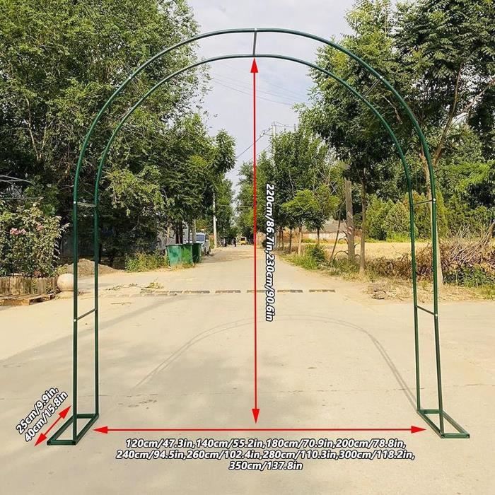 Arche Jardin En Métal Avec Base - TRAHOO - Tonnelle De Pergola ...