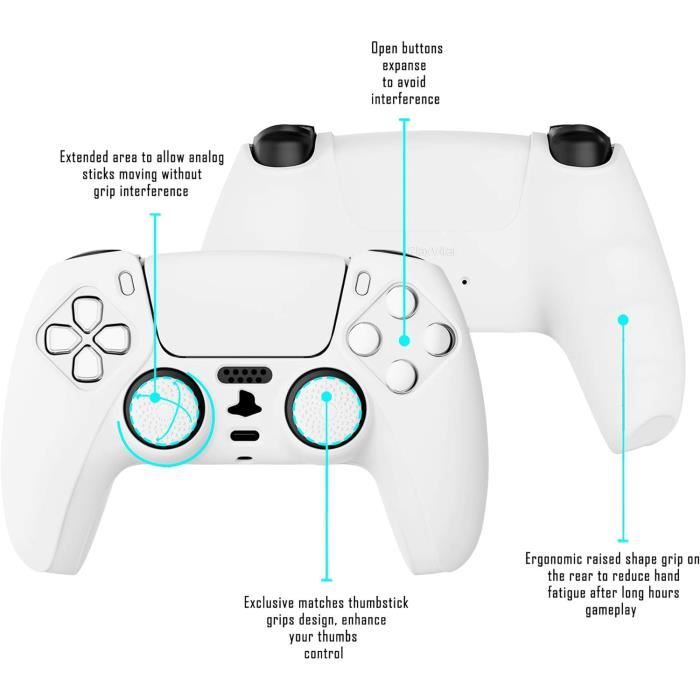 Housse En Silicone Pour Ps5 Manette,Housse De Protection Antidérapante ...