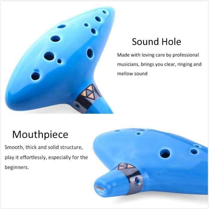 Ocarina 12 trous Cramique Zelda Alto C Lgende Ocarina Flte Instrument ...