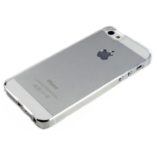 Coque + film pour iPhone SE - Coque transparente rigide avec protège ...