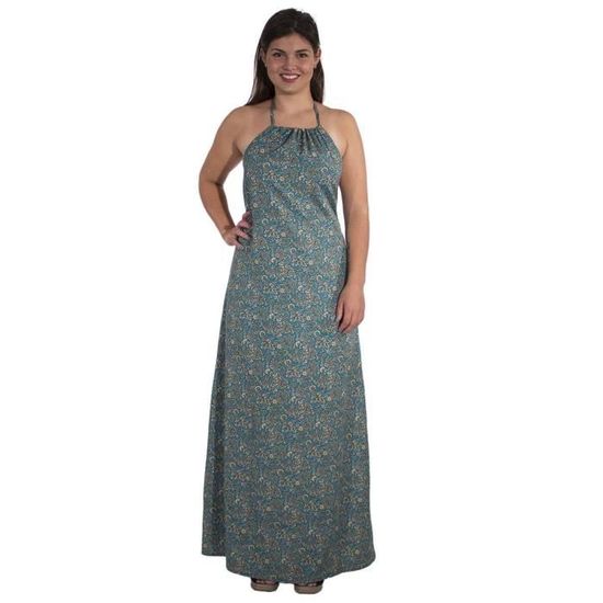 Robe longue bohème Coline Petrole - Cdiscount Prêt-à-Porter