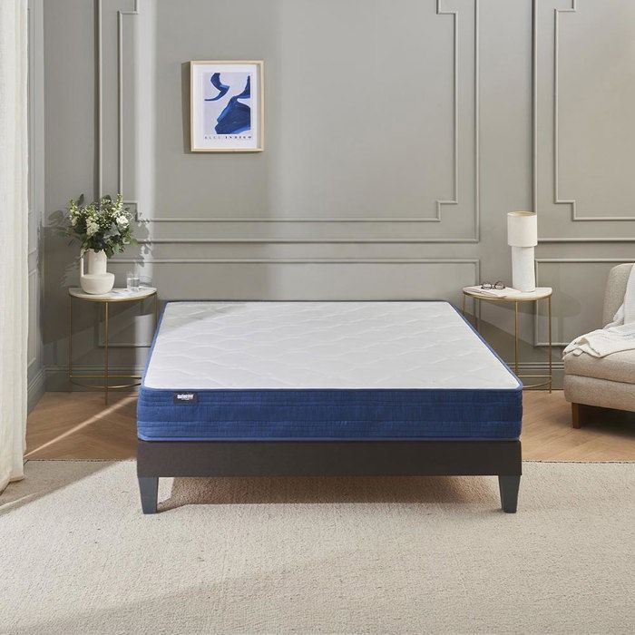 Ensemble Quinconces II 90x190 cm Matelas Ressorts ensachés + Sommier ...