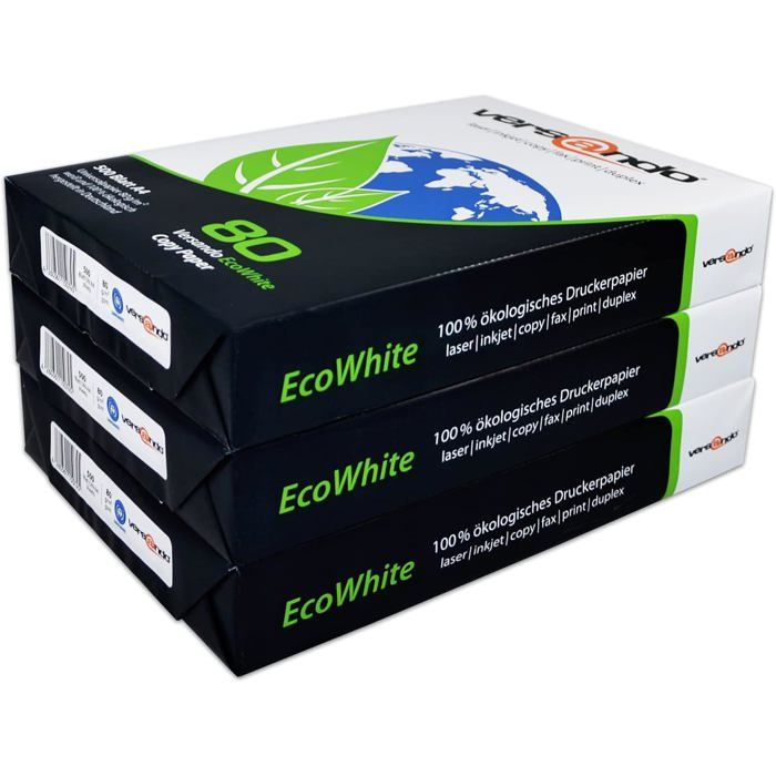 Ndo EcoWhite 1500 Sheets of A4 80gsm Eco White Copier Paper for Copier ...