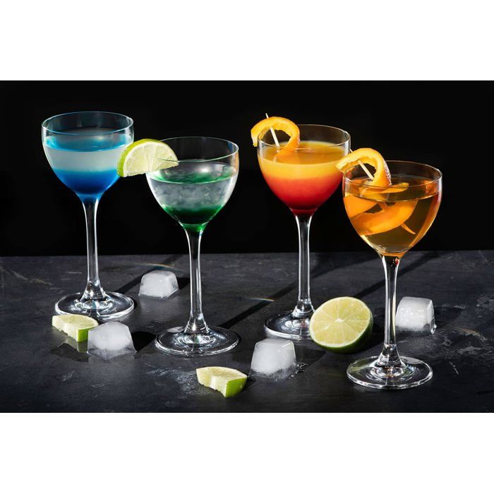 DIAMANTE Lot de 4 mini verres à cocktail en cristal 150 ml Verres à ...