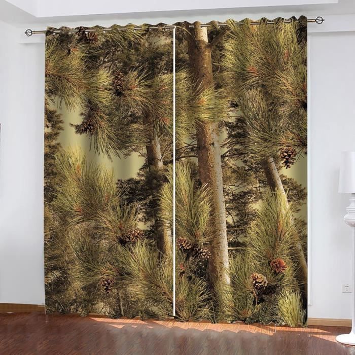 Rideau Occultant Thermiques - 3D Paysage De Forêt Tropicale Motif Lot ...