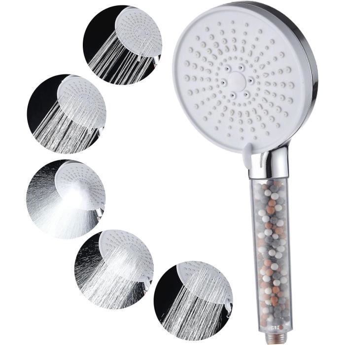 Douchette,Pommeau Douche Anti Calcaire Haute Pression,5 Modes De Douche ...
