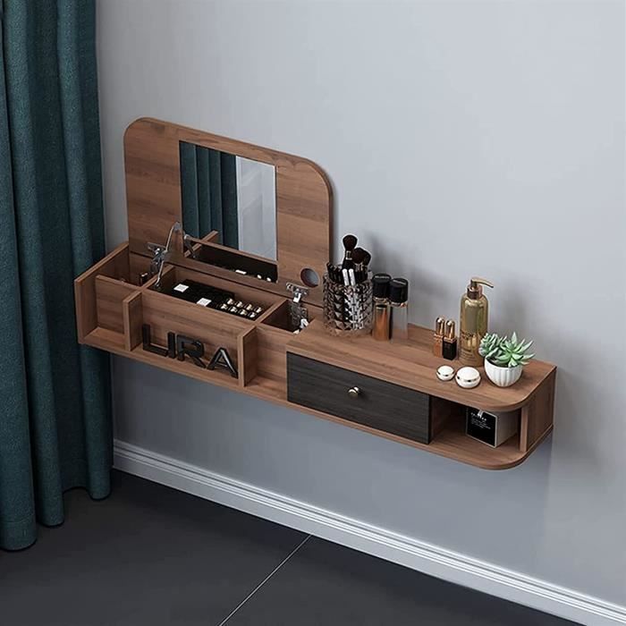 GFDGDS Coiffeuse Murale 2-en-1 Coiffeuse Murale Coiffe de Table Armoire ...