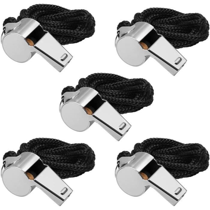 5Pack Sport Game Arbitre Sifflet Acier Inoxydable Sifflet Extra Fort ...