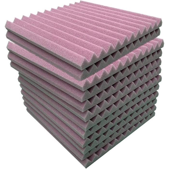 12 pièces Haute Densité Mousse Acoustique Studio Panneaux insonorisants ...