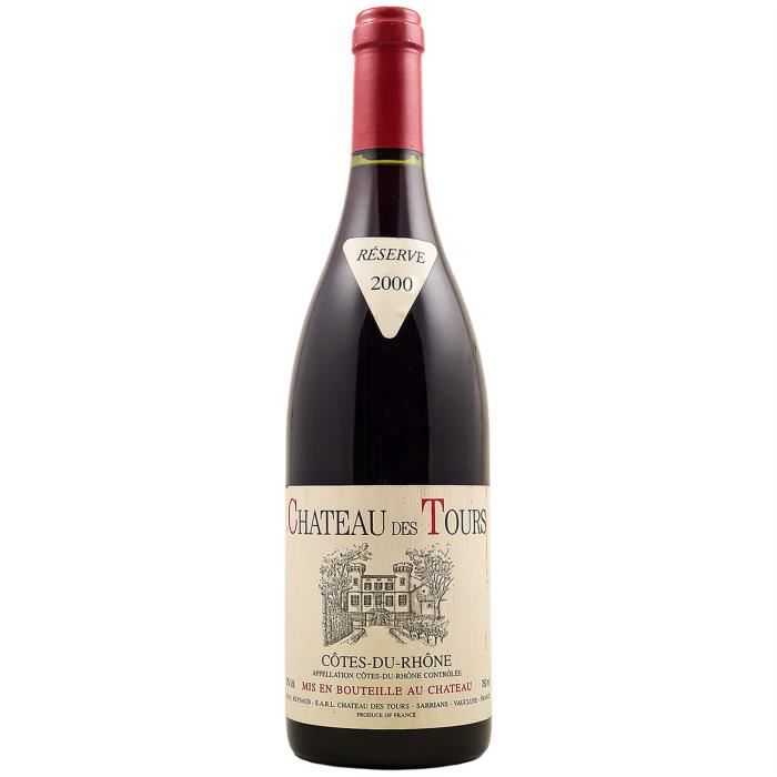 Côtes du Rhône Rouge 2000 - 75cl - Château des Tours - Vin AOC Rouge de ...