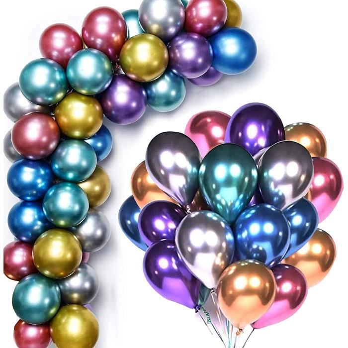 50 Ballons Metalliques,Ballon Baudruche En Métal,Ballons En Latex ...