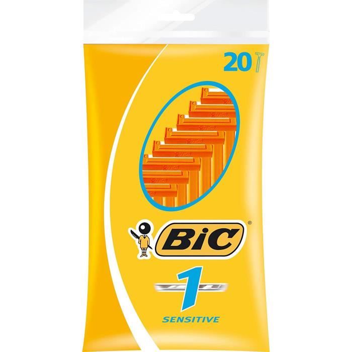 Bic – Rasoir Homme Bic 1 Sensitive, 1er Pack (1 x 20 pièces ...