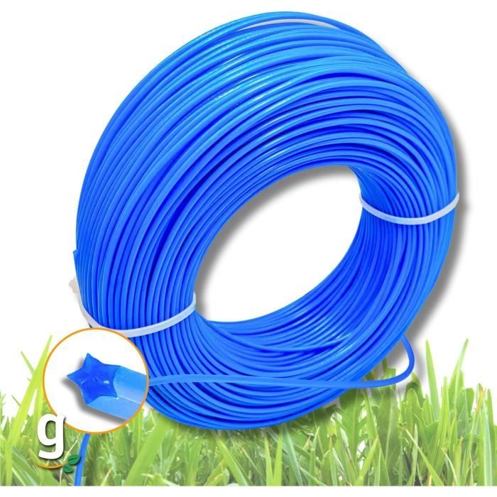 Fil De Coupe En Nylon - 2,4 Mm X 15 M (Profil Étoile) - Fil De Coupe Pour Débroussailleuse Sans ...