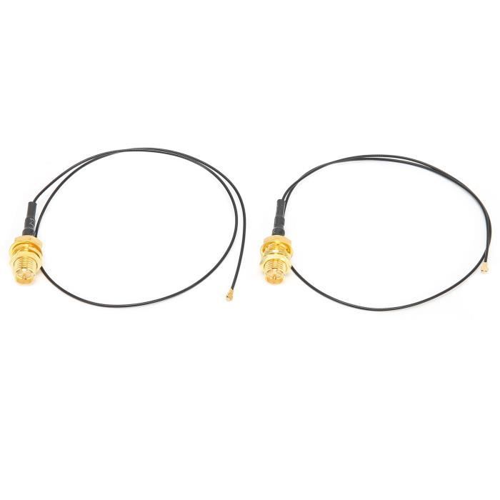 Câble femelle IPEX 4 vers RP-SMA Câble omnidirectionnel 2Pcs IPEX 4 vers RP-SMA pour antenne ...