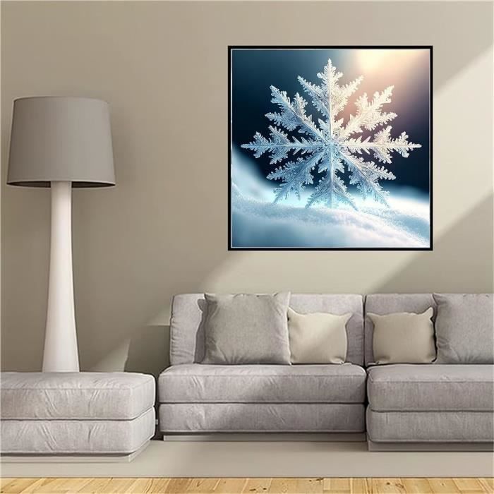 Flocons De Neige Diamant Painting, 5D Diamond Painting Kit Complet Diy ...