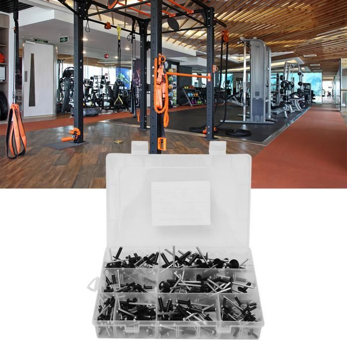 EJ.life Rivet aveugle Kit d'assortiment de rivets aveugles à tête ronde haute résistance 200 ...