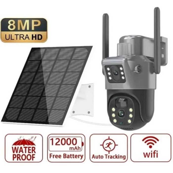 FOL*Caméra de Surveillance Extérieur Batterie Solaire sans Fil, caméra ...