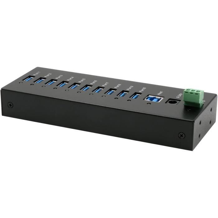 HUB USB 3.2 Gen 1 - GENERIC - EX-11230HMS - 10 ports - Protection ESD ...