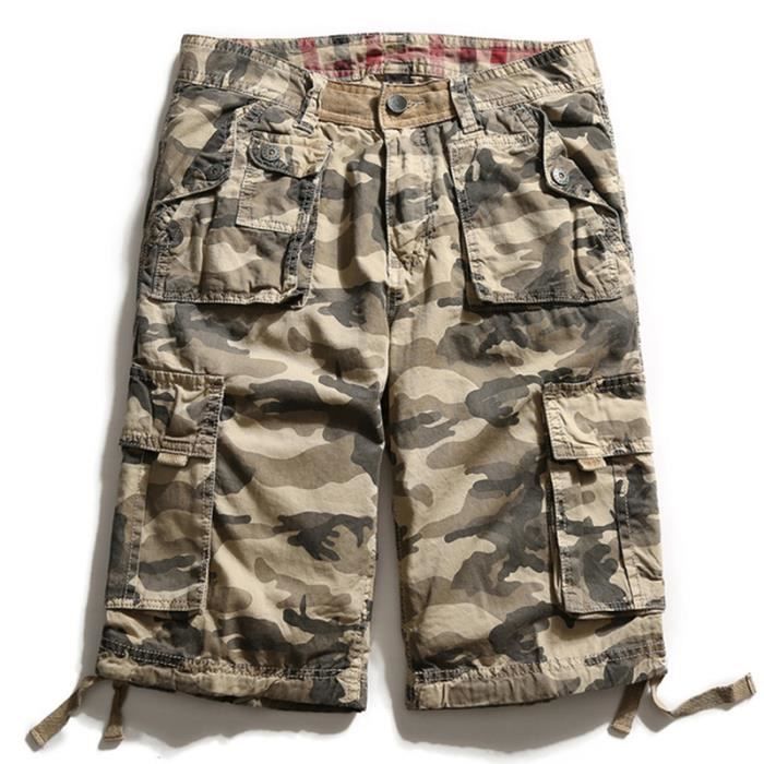 Cargo Bermuda Hommes de Marque Camouflage Casual Bermuda hommes avec ...