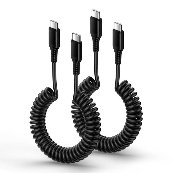 Lot De 2 Câbles Usb C Vers C Pour Téléphone Portable - 1,8 M - Type C ...
