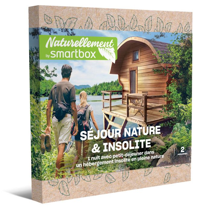 Coffret Cadeau SMARTBOX - Séjour nature & insolite - 1 nuit avec petit-déjeuner pour 2 personnes ...