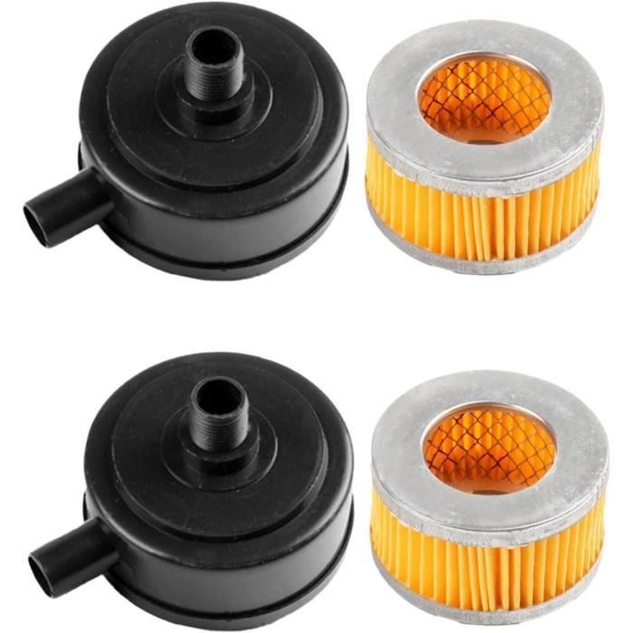 Lot de 2 filtres de compresseur d'air silencieux Filtre d'admission ...