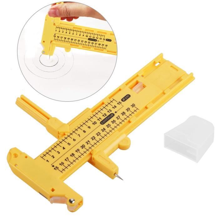 SURENHAP Compas rotatif Coupe-cercle de boussole rotative Papier Carton ...