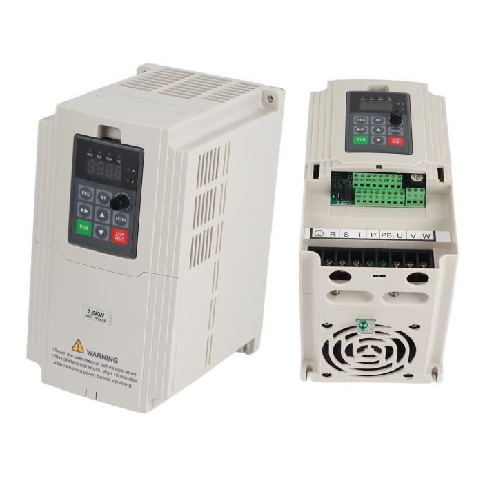 Tbest 380V triphasé 1.5KW‑7.5KW VFD Inverter VariablE Frequency Drive Converter 3‑Phase 380V ...