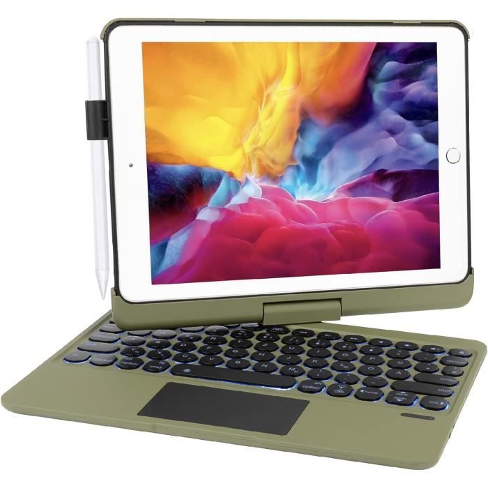 Étui Pour Ipad 9 8e 7e Génération Avec Clavier Qwertz Allemand