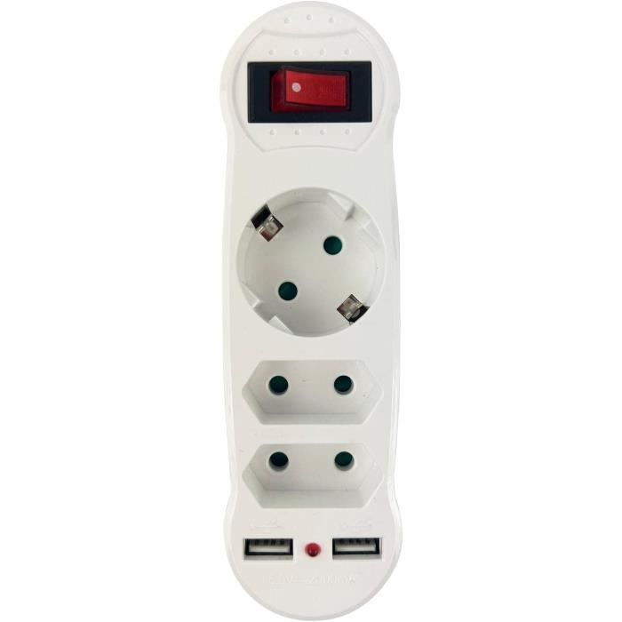 Prise Usb, Multiprise Avec Interrupteur, Adaptateur De Prise Usb, Prise ...