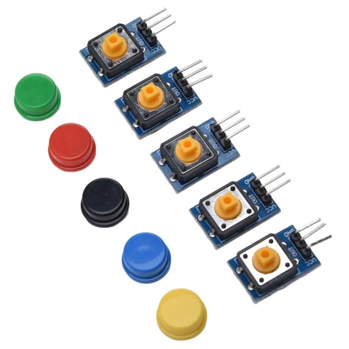 Zerone Carte De Commutation à Bouton Poussoir 5 Pièces Module De Bouton