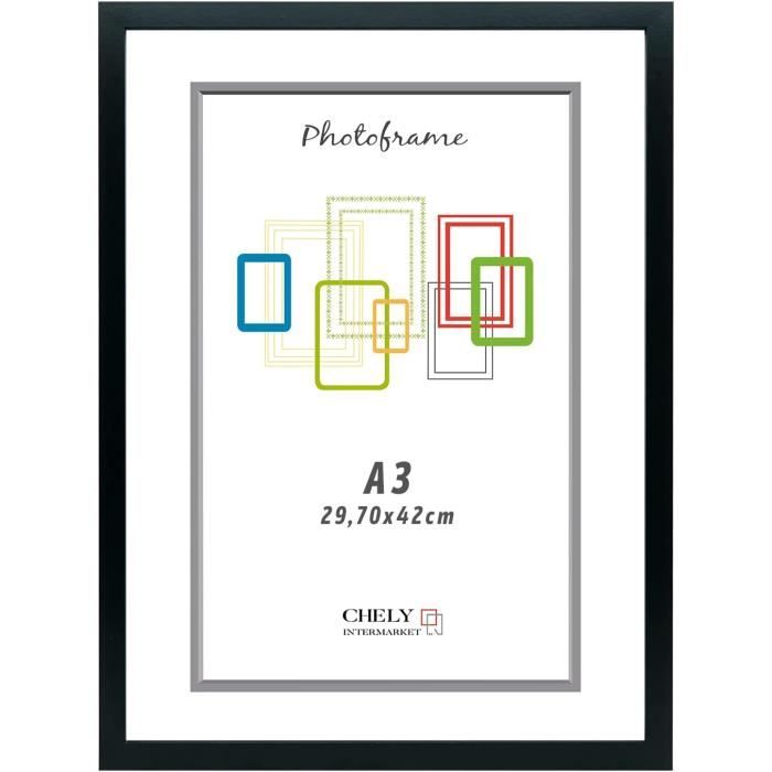 | Cadre Photo A3 Mod-296 (Paquet 3 Unités - Noir) | Fabriqué En Bois ...