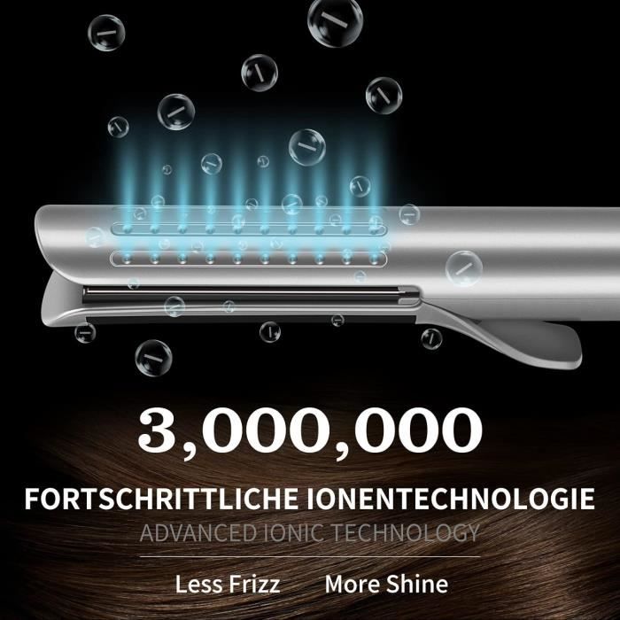 Styler De Flux D'Air Lisseur Boucleur Cheveux 2 En 1 Fer À Lisser Avec Ventilateur Frais, 130 ...