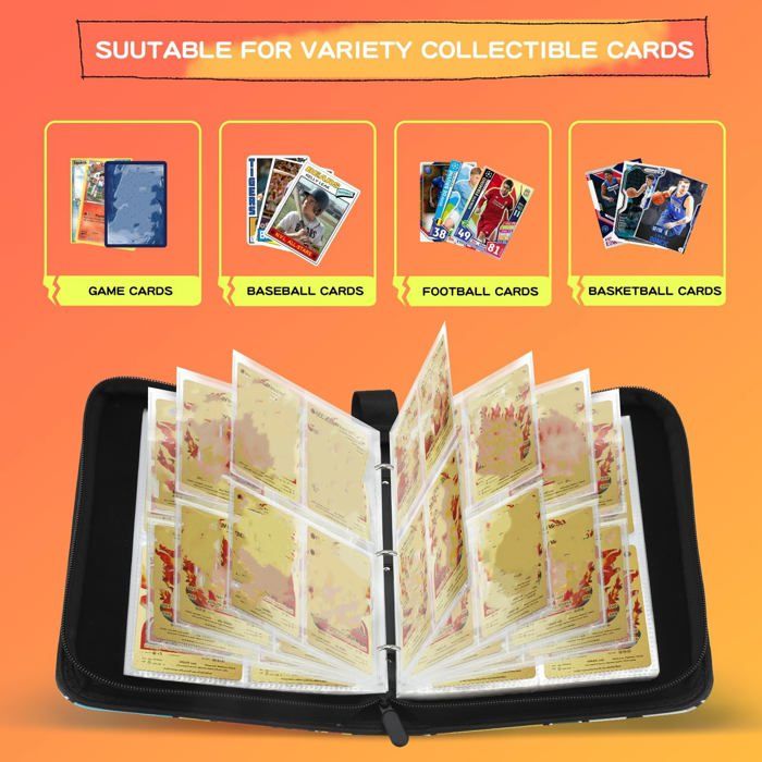 Classeur Carte Pokemon, Album Carte à Collectionner, Capacité de 60 ...