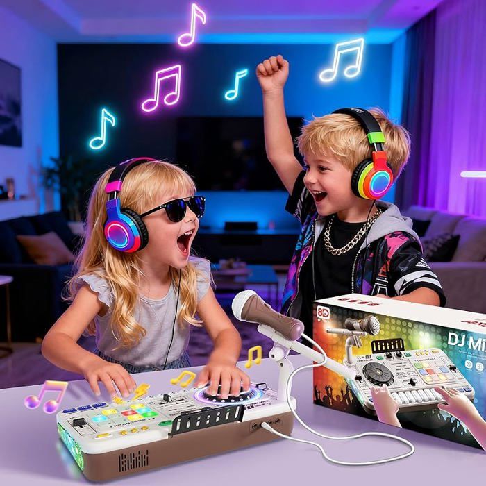 DJ Mixer Controller Table de mixage DJ pour enfants 3-12 ans Avec micro ...