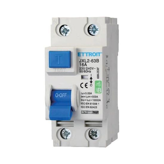 Interrupteur différentiel type B 30 mA,RCCB classe B 30 mA 2P 16 A,1PN ...