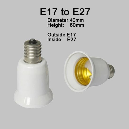 Adaptateur de conversion de douille de base pour ampoule,E12 E14 E17 inda E40 B22 GU5.3 MR16 ...