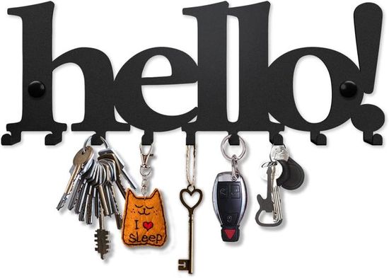 Porte Clef Mural Design,Hello Porte Clé Mural,Boite A Clef Decorative ...