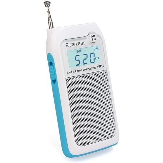 PR12 Mini Radio Portable, Petit Poste Radio Vintage, AM FM DSP ...