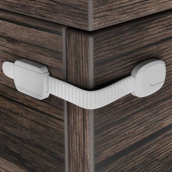 Serrure de sécurité enfant pour armoire et tiroirs - 2 ans de garantie -12x sécurité enfant pour ...